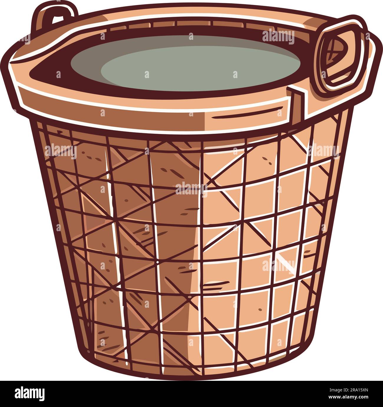 bucket with lid and handle vector Stock Vector Image & Art - Alamy