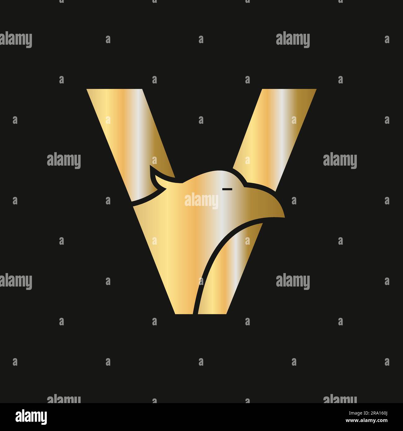 Letter V Eagle Logo Design. Transportation Symbol Vector Template Stock ...