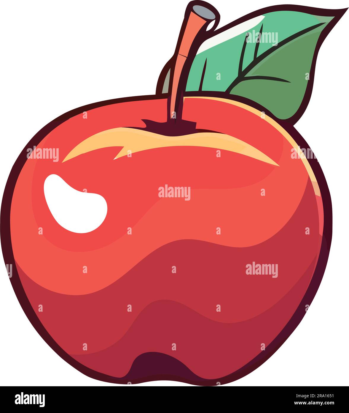 Juicy apple, symbol of healthy eating Isolated Stock Vector Image & Art ...