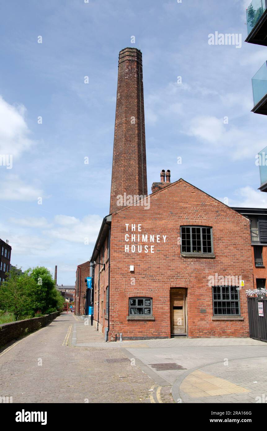 The Chimney House at Kelham Island Museum. Old smoke stack building ...