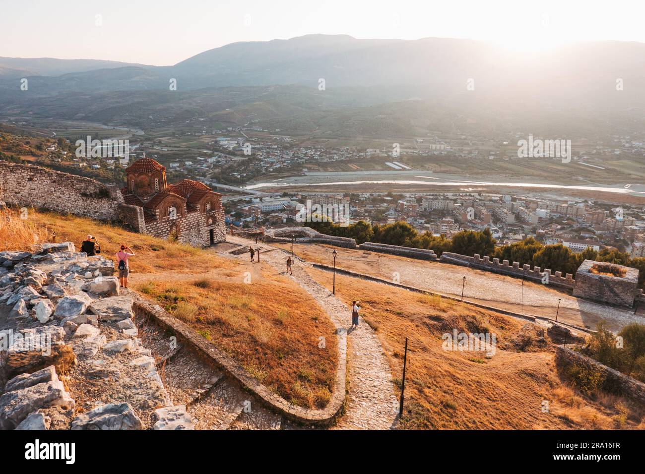 a winding path to the Holy Trinity Church, a Byzantine church inside ...