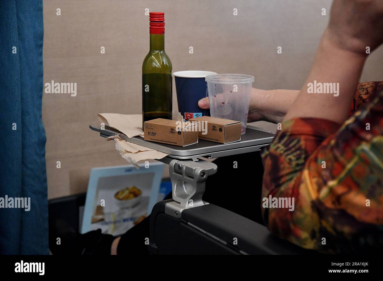 14June 2023/Cold smoked salmon fish menu on flight SAS A320 from ...