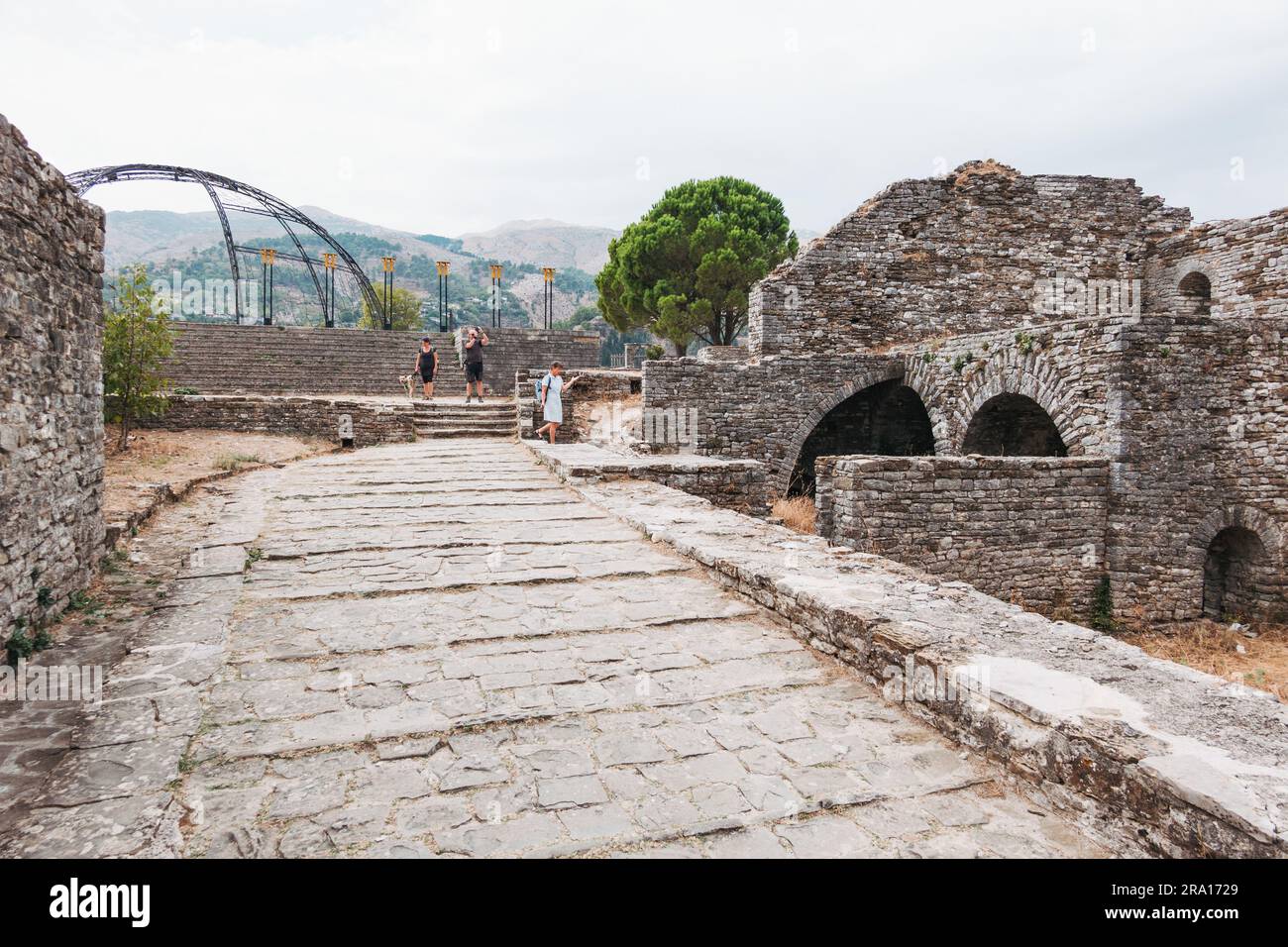 Gjirokastër Castle, an historic 12th century fortress in southern ...