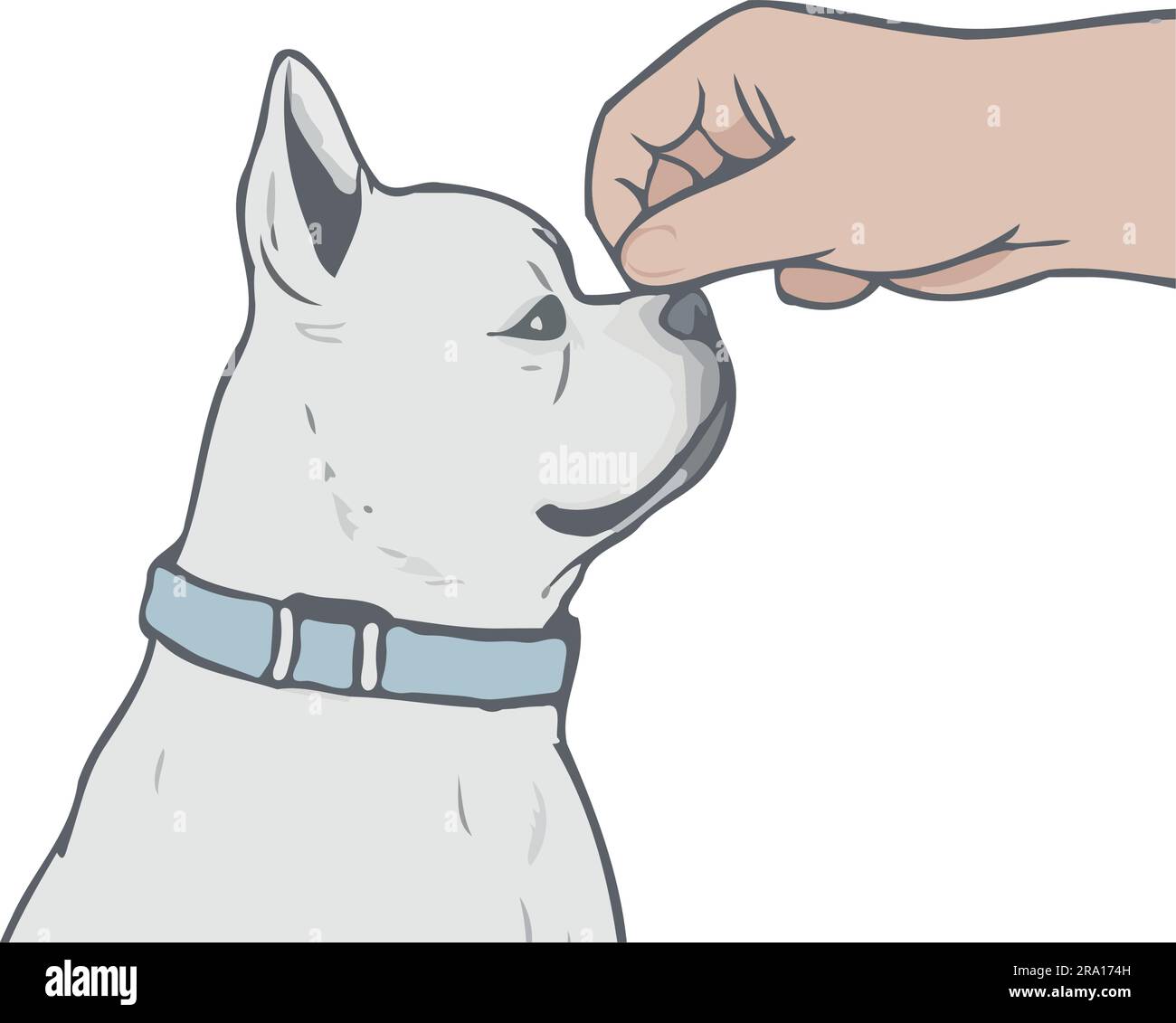 Cute cartoon puppy sketch, loyal friend watching Stock Vector Image ...