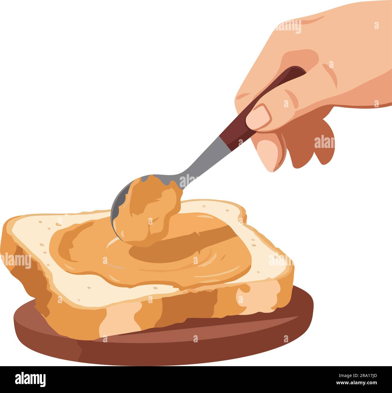 A cartoon hand and bread, healthy eating Stock Vector Image & Art - Alamy