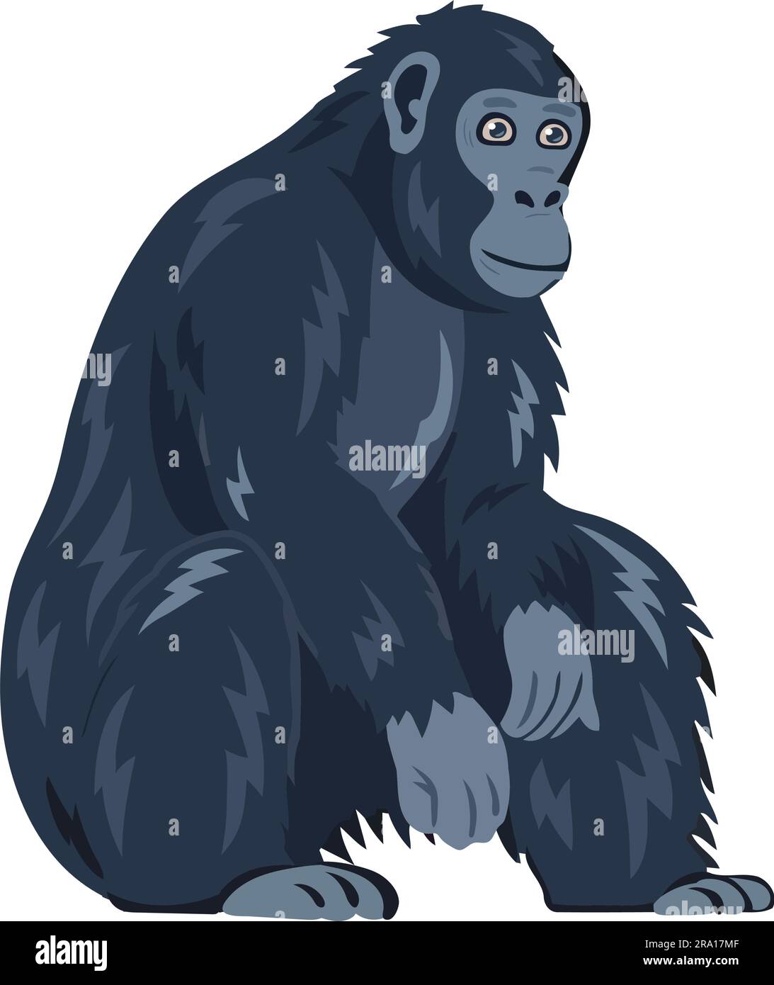 Cute primate sitting isolated icon Stock Vector Image & Art - Alamy