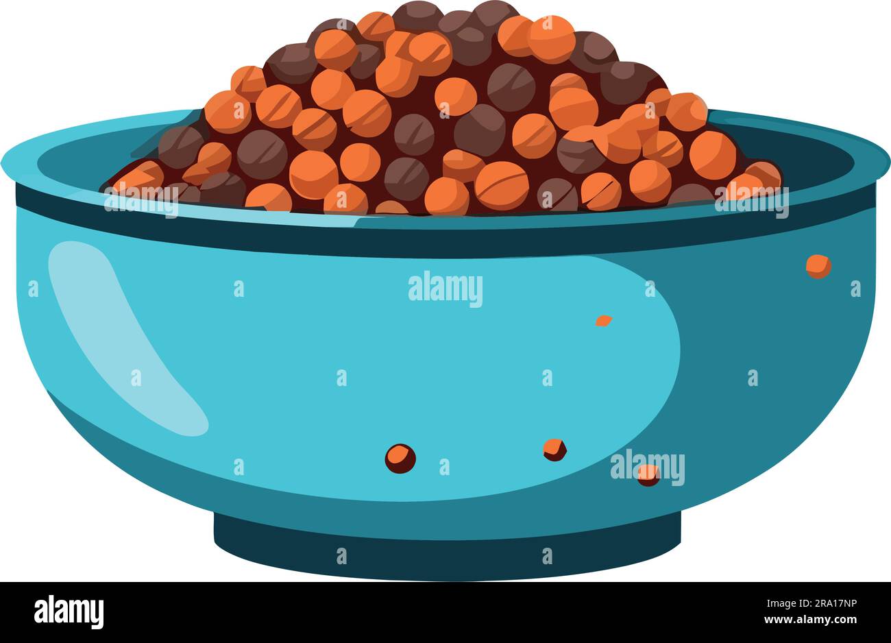 Raw dog food bowl Stock Vector Images - Alamy