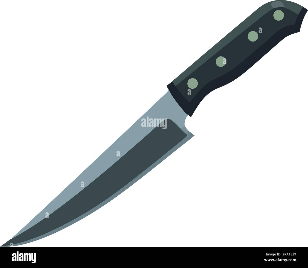 Sharp steel knife, handle of metal Stock Vector Image & Art - Alamy