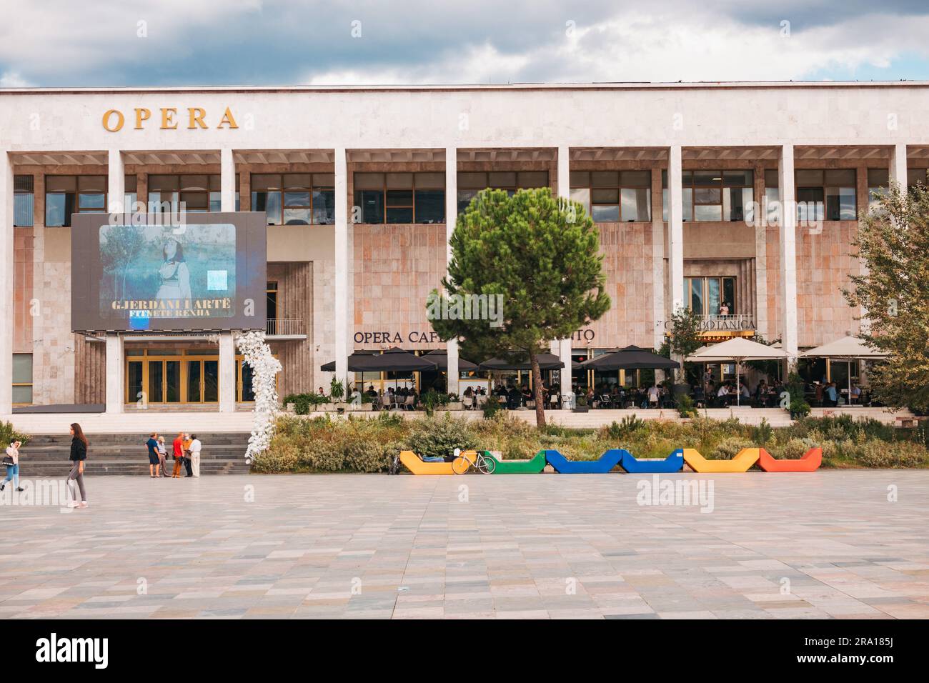 Opera & Ballet Theatre in Skanderbeg Square, Tirana, Albania Stock ...