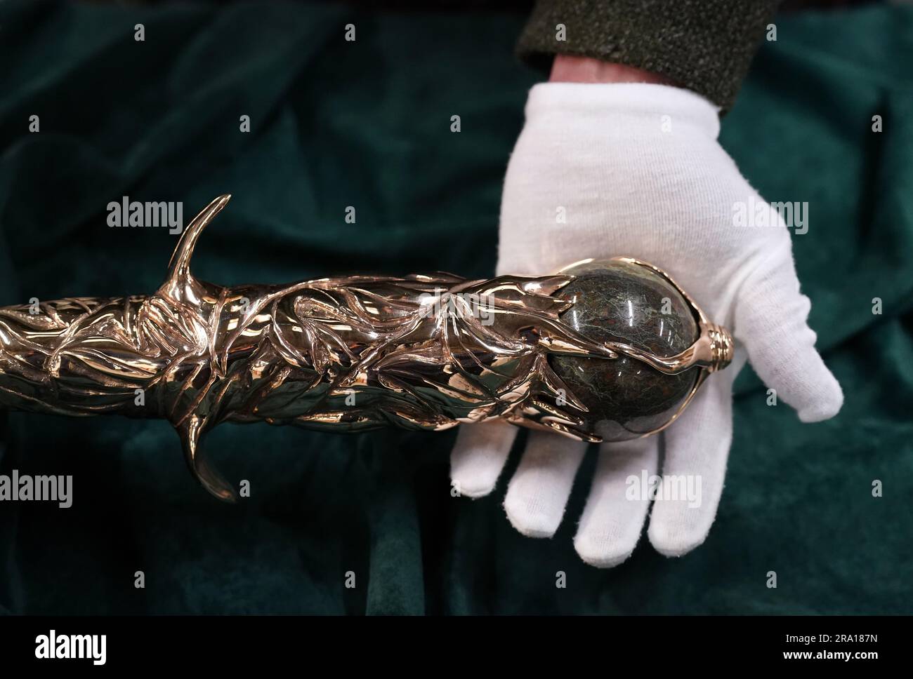 Detail is shown on the Elizabeth sword which will form part of the ...