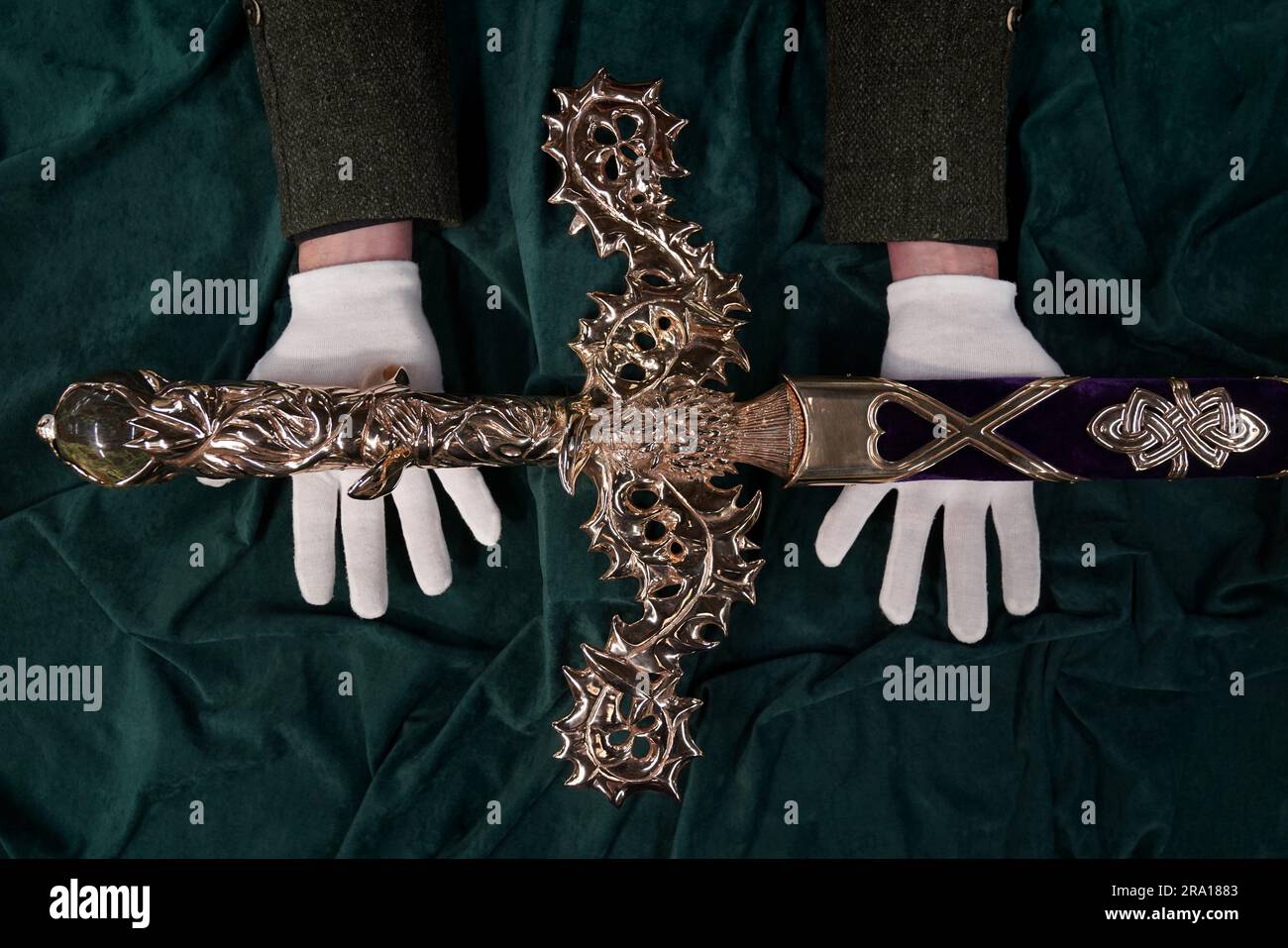 Detail is shown on the Elizabeth sword which will form part of the ...