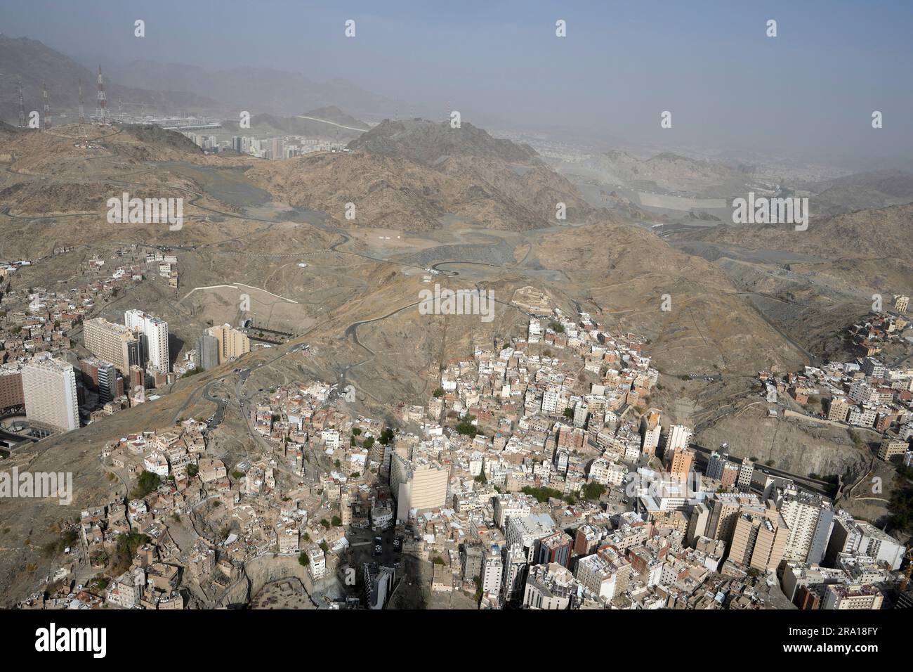 General view showing slums which on plan to be demolished to make way ...