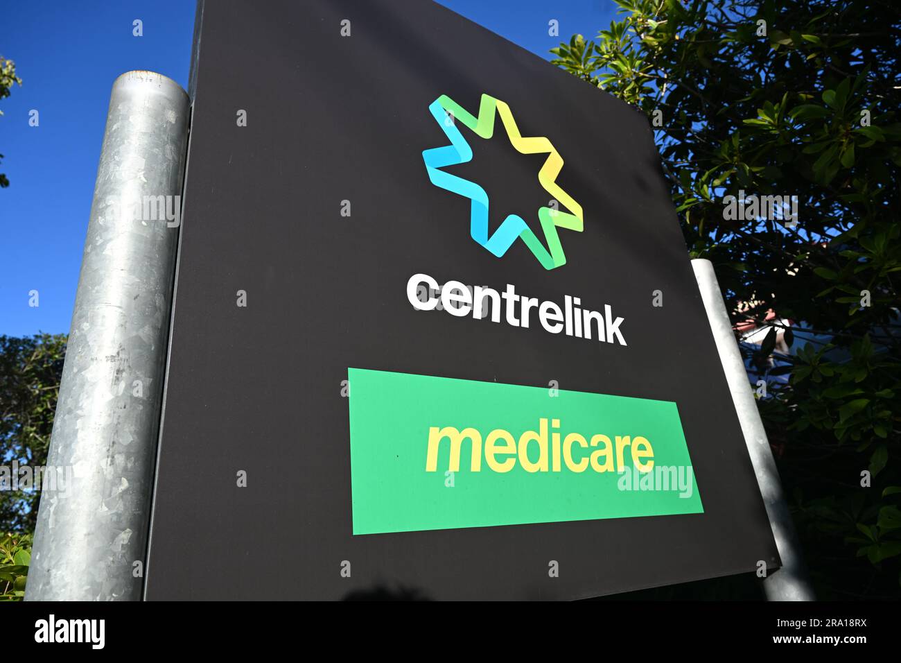 Brisbane, Australia. 30th June, 2023. Signage for a Centrelink and ...