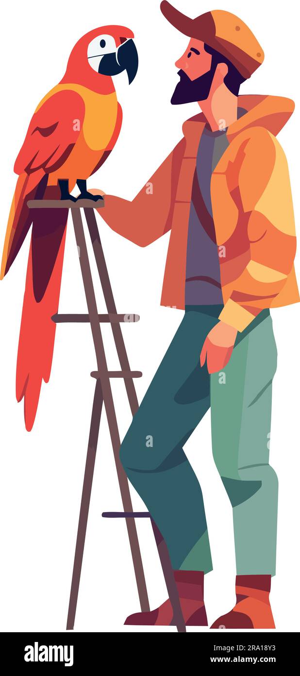 One person holding a macaw bird Stock Vector Image & Art - Alamy