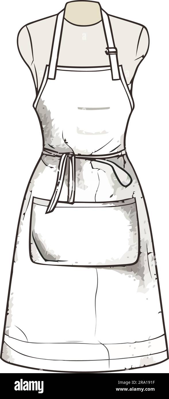 Fashion sketch of women apron Stock Vector Image & Art - Alamy