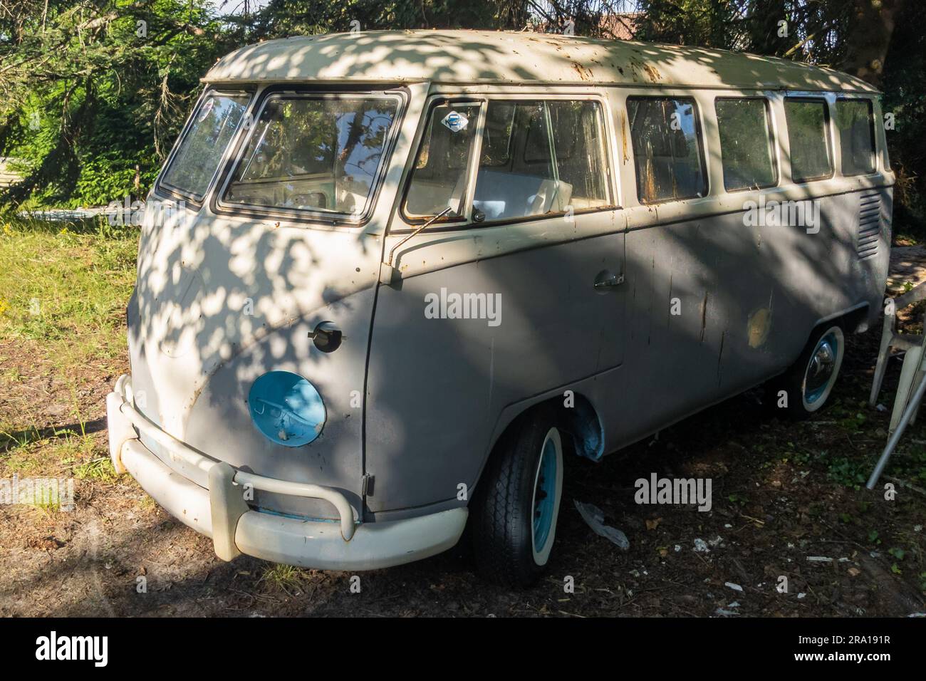 Bordeaux , France - 06 27 2023 : vw ancient split combi disassembled ...
