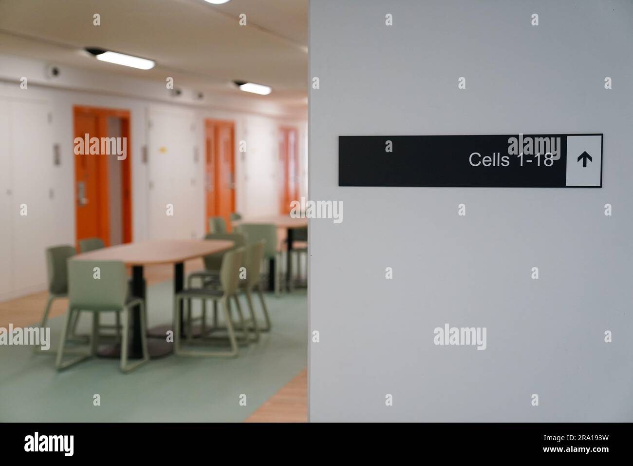 A general view of a prison wing during the official opening of HMP ...