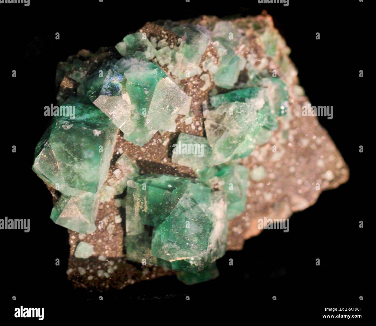 fluorite mineral isolated on the black background Stock Photo - Alamy