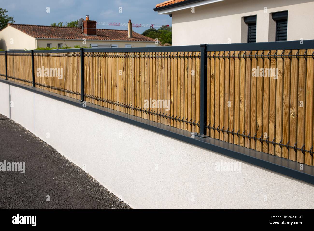 palisade new wooden modern panel fence for home protect garden fender ...