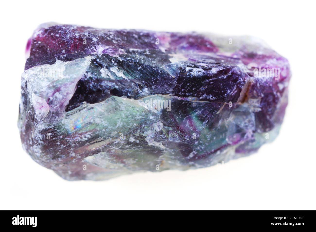 fluorite mineral isolated on the white background Stock Photo - Alamy