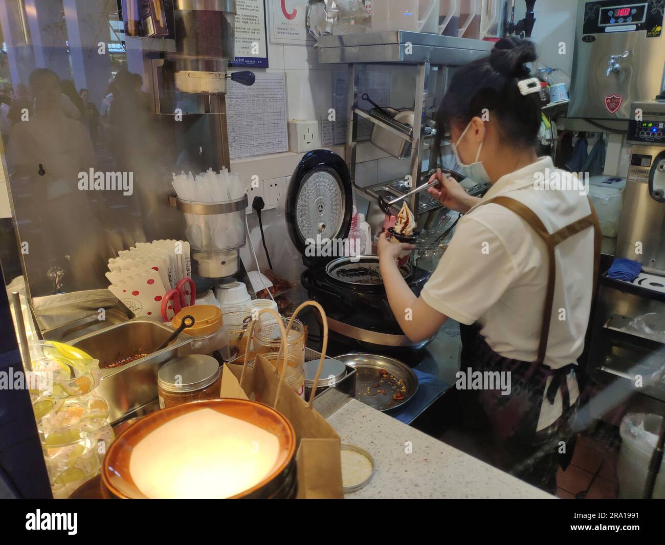 An ice cream shop launched different flavors of spicy ice cream ...