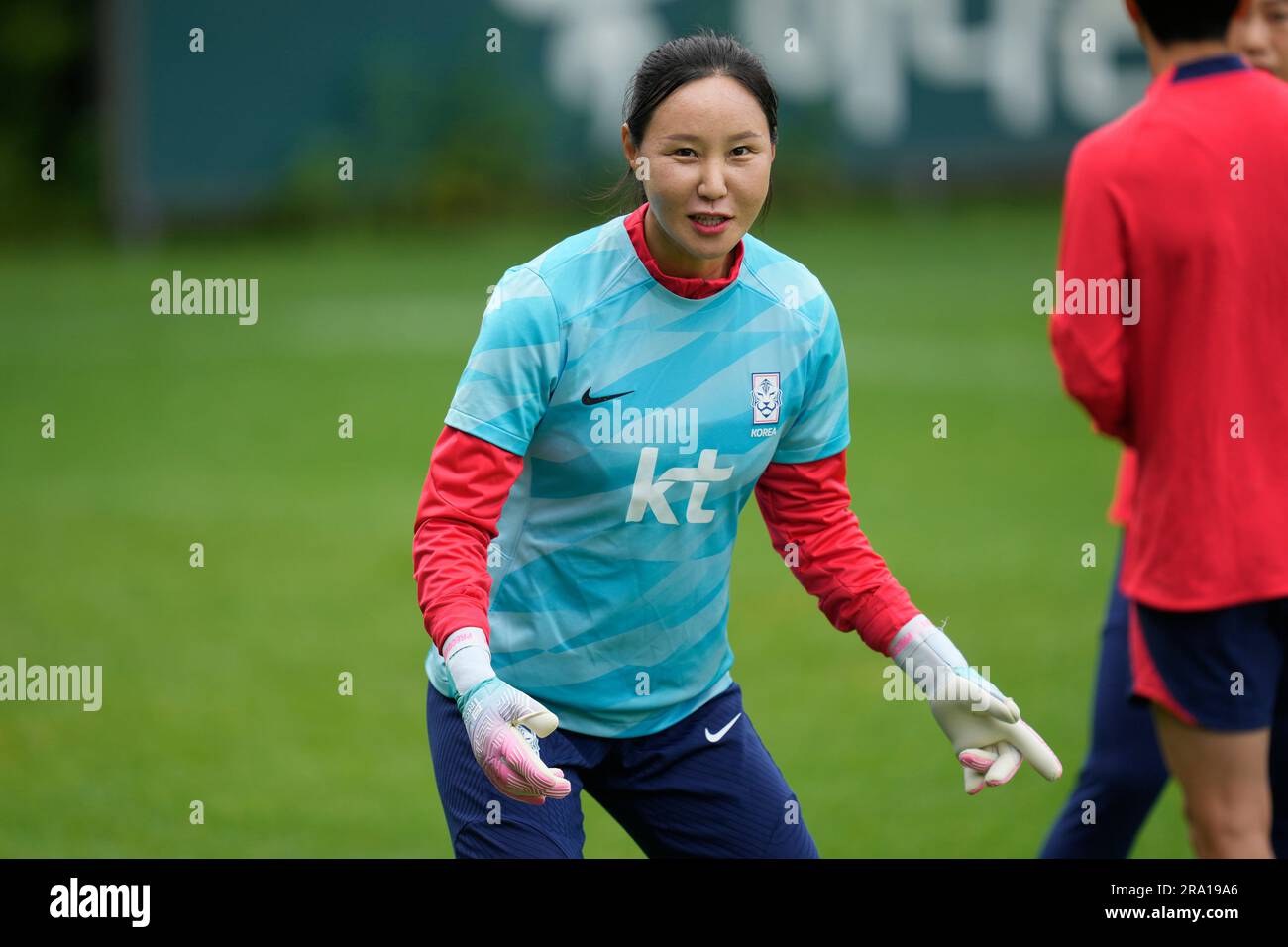 South Korea's women national soccer team player goalkeeper Kim Jung-mi ...