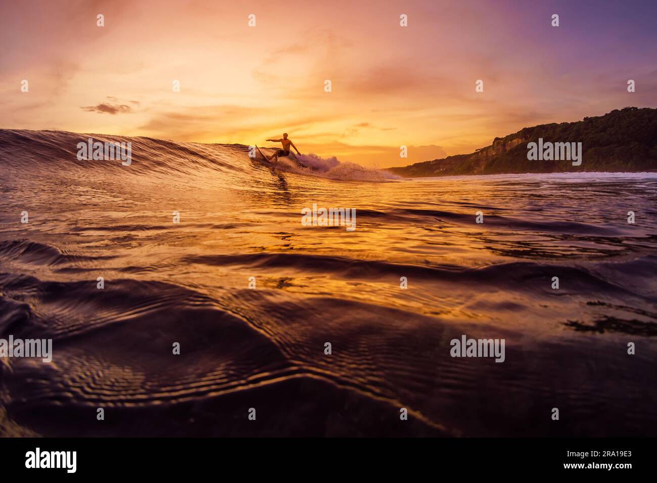 December 14, 2022. Bali, Indonesia. Man in tropical ocean during ...