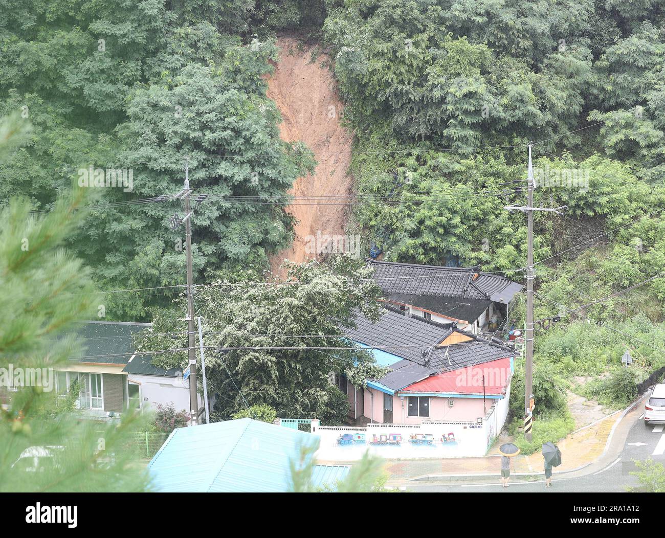 Seoul, South Korea, 30/06/2023, 30th June, 2023. Heavy rain damage A ...