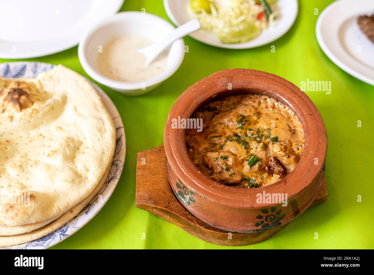 Tasty spicy chicken handi top view Stock Photo - Alamy