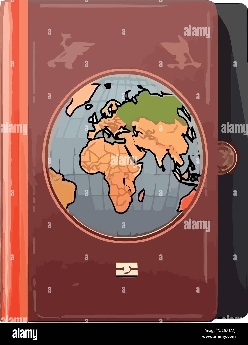 World map from book Cut Out Stock Images & Pictures - Alamy