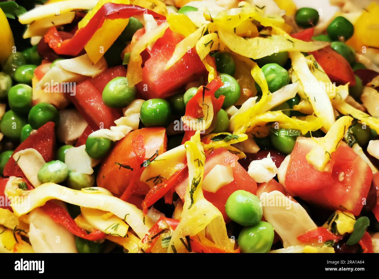great vegetable salad texture as very nice food background Stock Photo ...