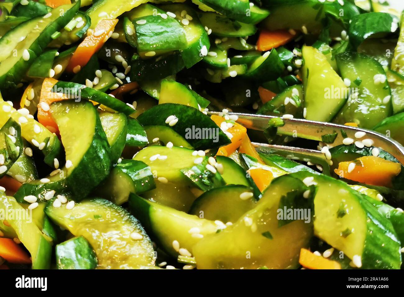 great vegetable salad texture as very nice food background Stock Photo ...