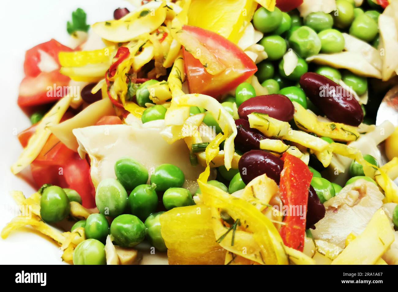 great vegetable salad texture as very nice food background Stock Photo ...