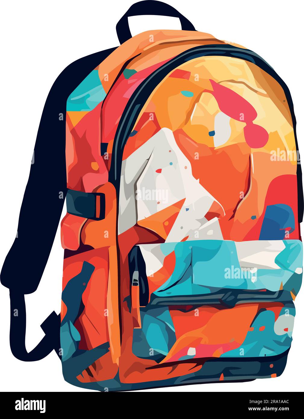 Hiking backpack, adventure and exploration journey Stock Vector Image ...