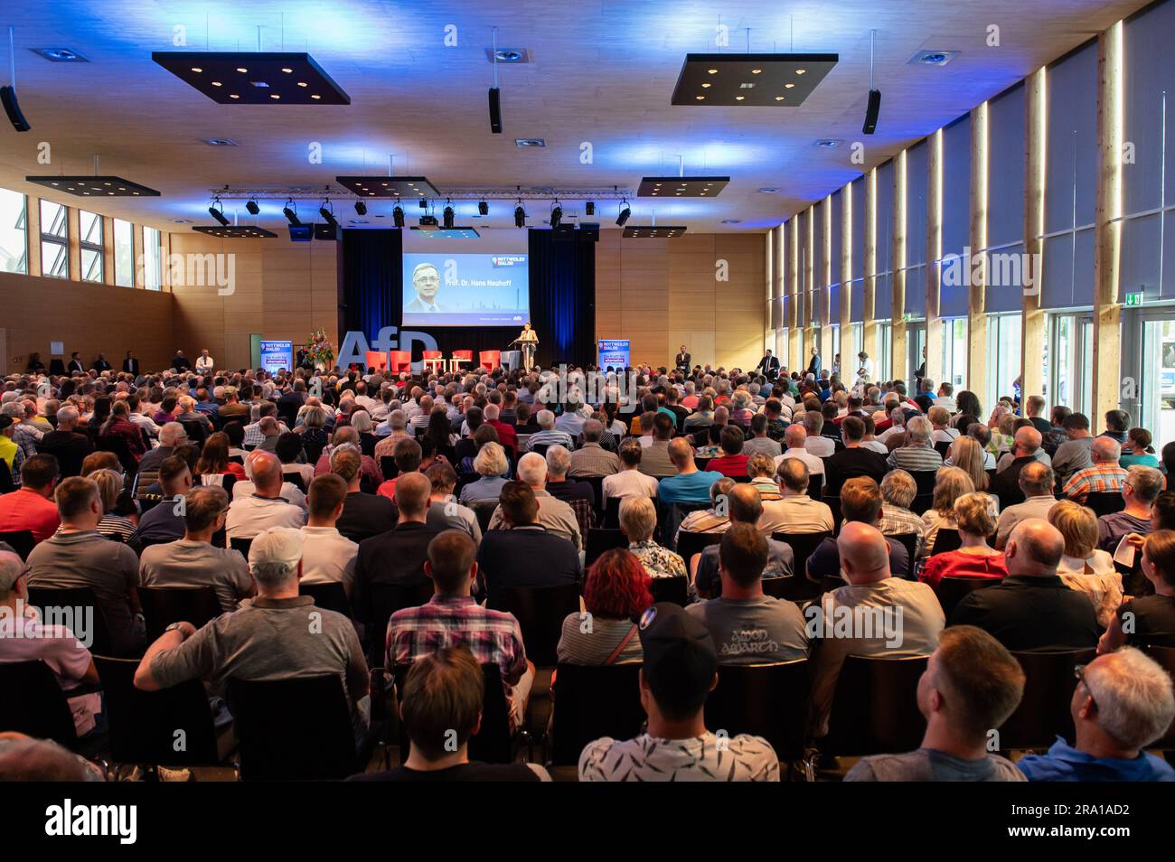 Rottweil, Germany. 29th June, 2023. Numerous people attend the AfD ...