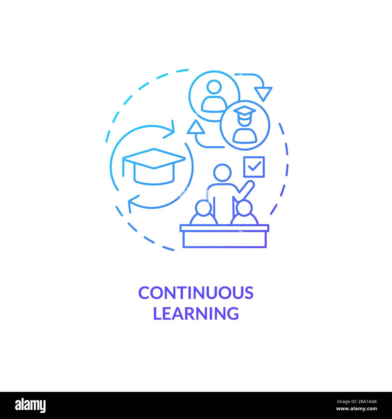 Continuous learning blue gradient concept icon Stock Vector Image & Art ... Continuous learning blue gradient concept icon Stock Vector Image & Art ...