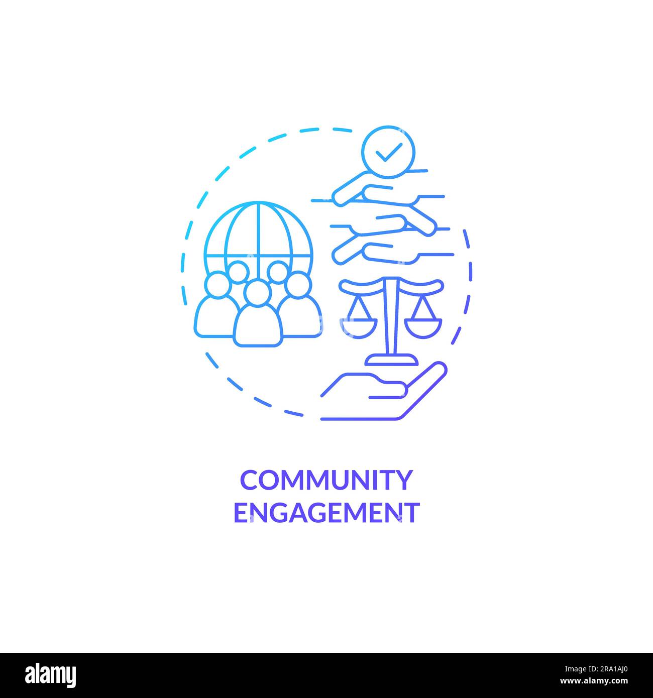 Community engagement blue gradient concept icon Stock Vector Image & Art - Alamy