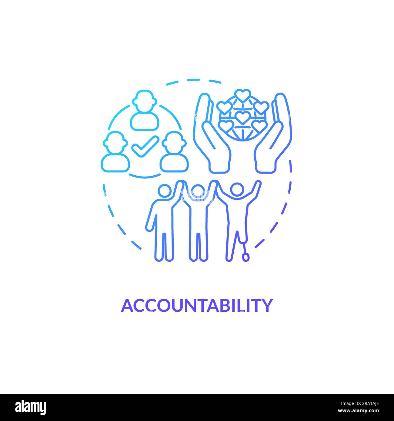 Accountability blue gradient concept icon Stock Vector Image & Art - Alamy