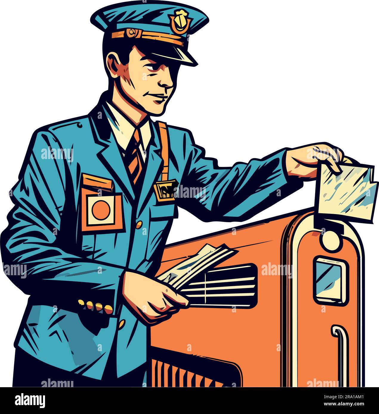 Man uniform ticket railway Stock Vector Images - Alamy