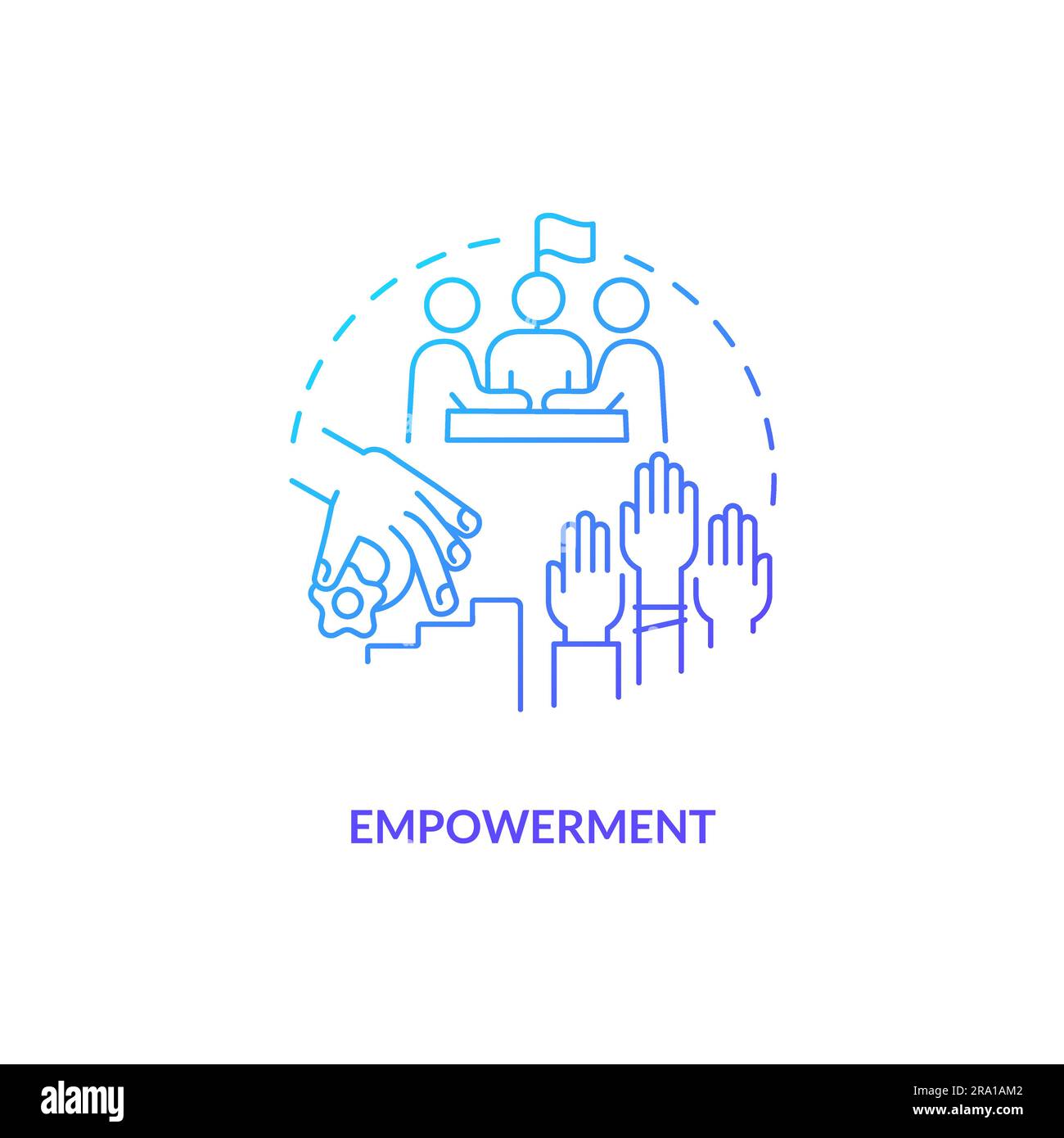 Empowerment blue gradient concept icon Stock Vector Image & Art - Alamy