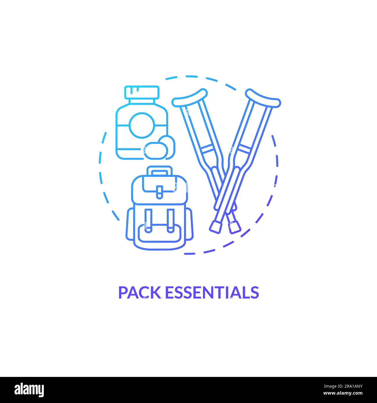 Pack essentials blue gradient concept icon Stock Vector Image & Art - Alamy