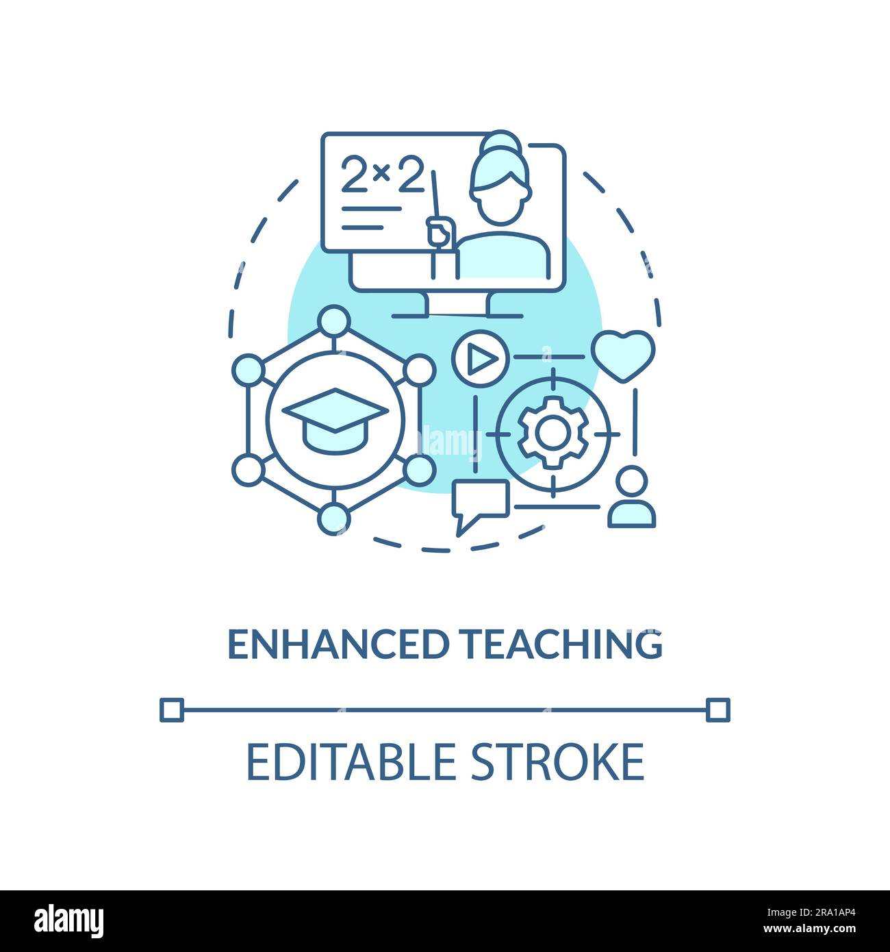 Enhanced teaching gradient concept editable icon Stock Vector Image ...