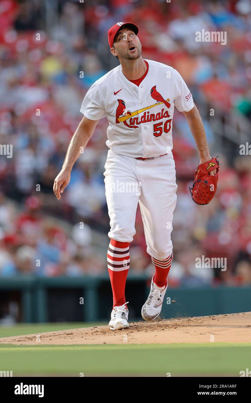 St. Louis, MO. USA; St. Louis Cardinals starting pitcher Adam ...