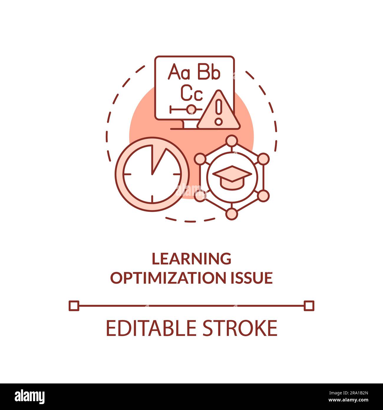 Learning optimization issue gradient concept editable icon Stock Vector ...