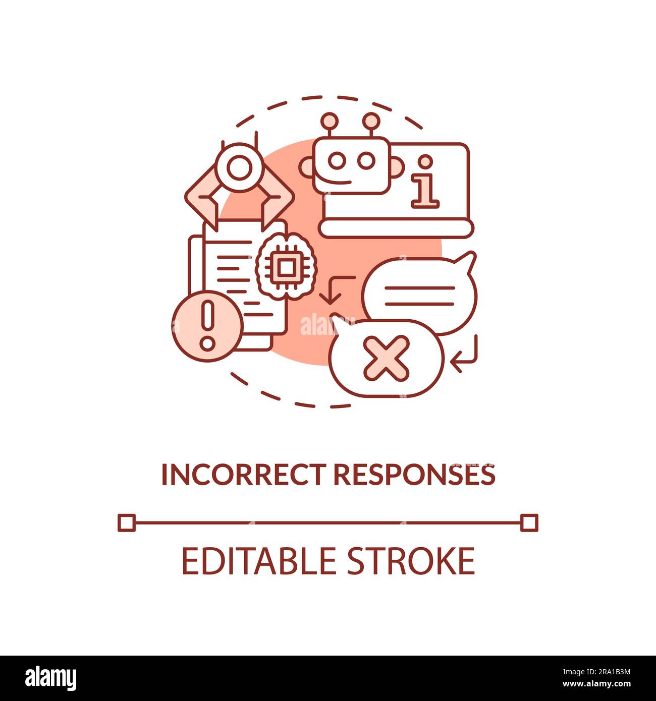 Incorrect responses gradient concept editable icon Stock Vector Image ...