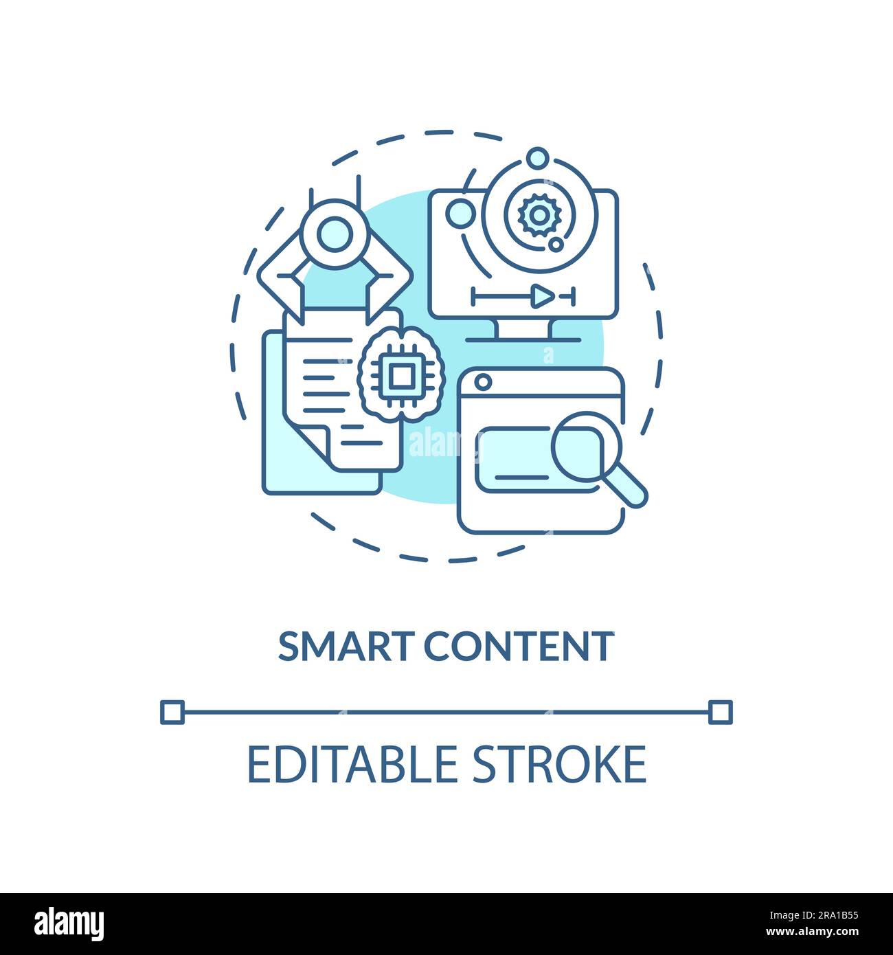Smart content gradient concept editable icon Stock Vector Image & Art ...