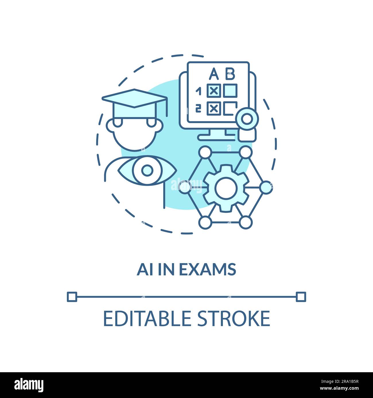 AI in exams gradient concept editable icon Stock Vector Image & Art - Alamy