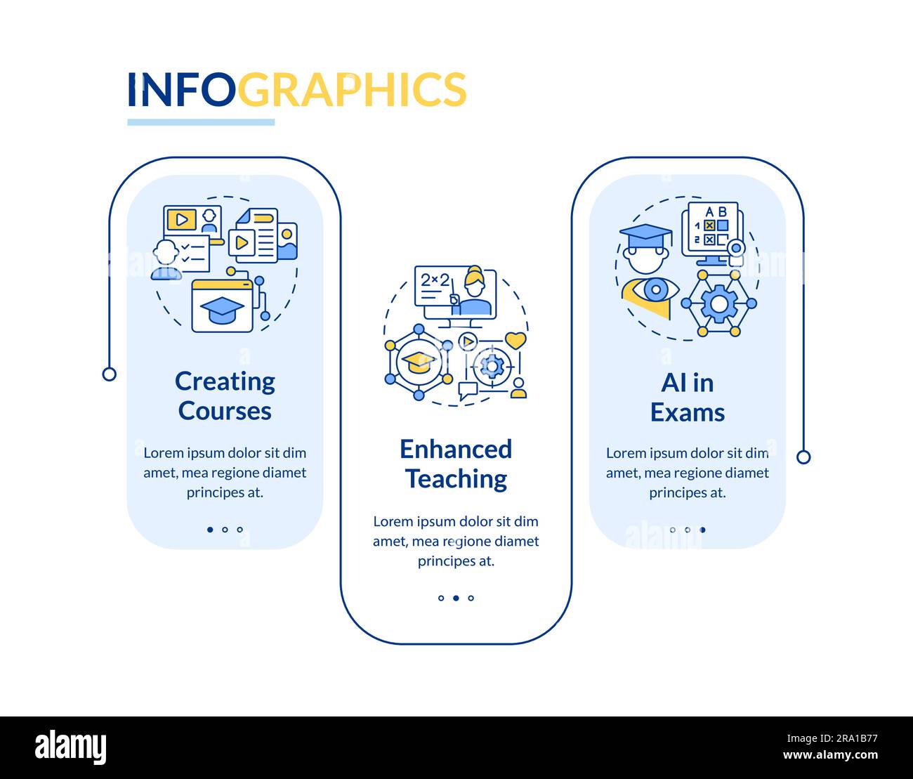 AI in education template with linear icons Stock Vector Image & Art - Alamy