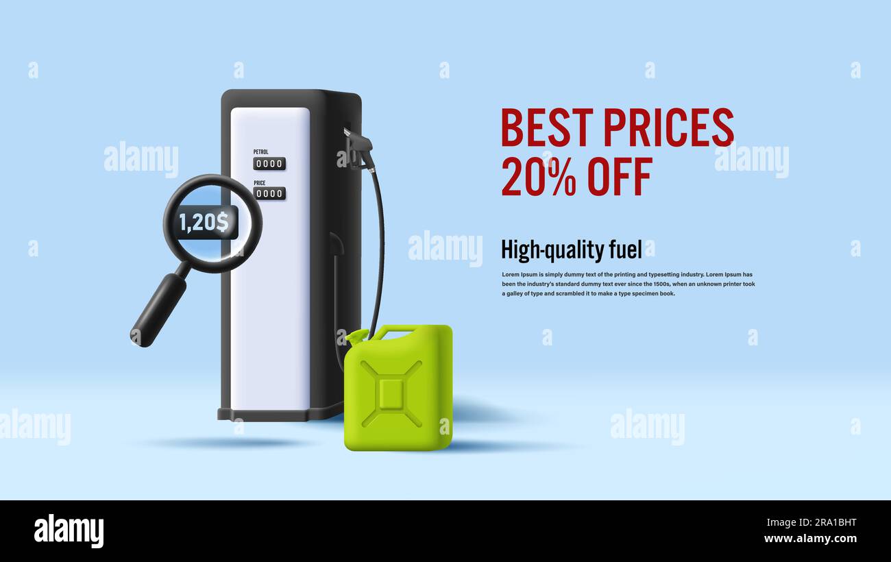 Station gas banner petrol price Stock Vector Images - Alamy