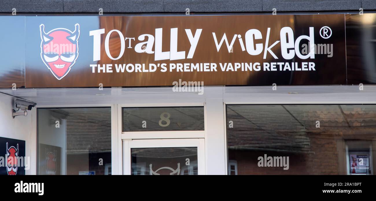 totally wicked vaping shop in Burgess hill West Sussex Stock Photo - Alamy